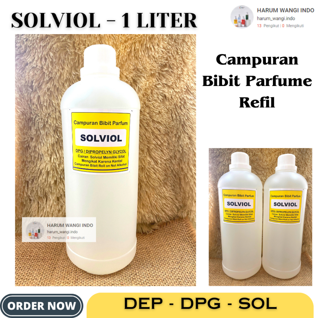 Jual Campuran Bibit Parfume SOLVIOL DEP DGP Packing 1 LITER Botol ...