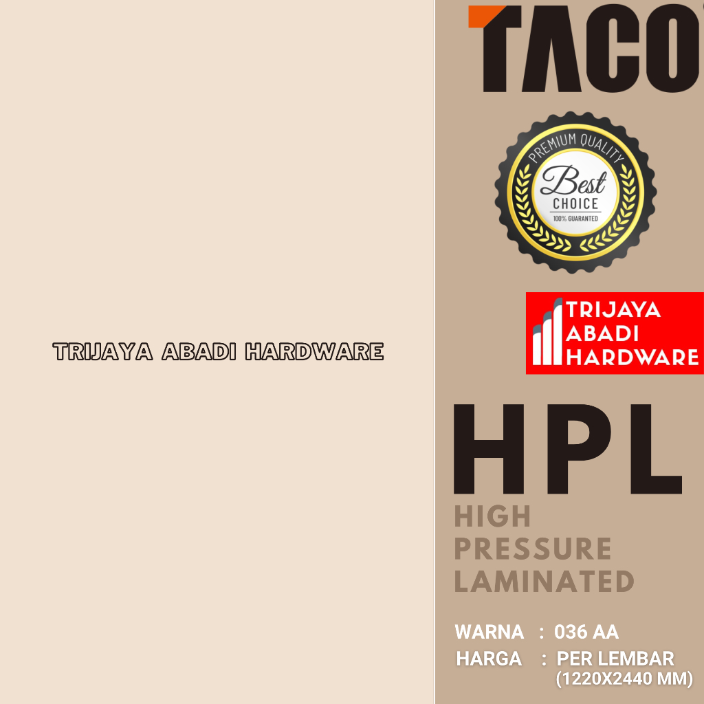 Jual Taco HPL 015 - 052 AA Solid Series Pelapis Furniture Laminate ...