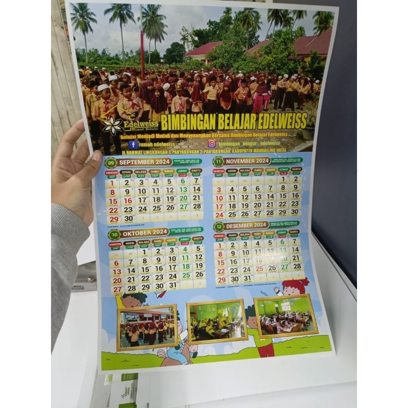 Jual preorder kalender 2025 custom gambar dan nama toko ukuran 32x48cm ...
