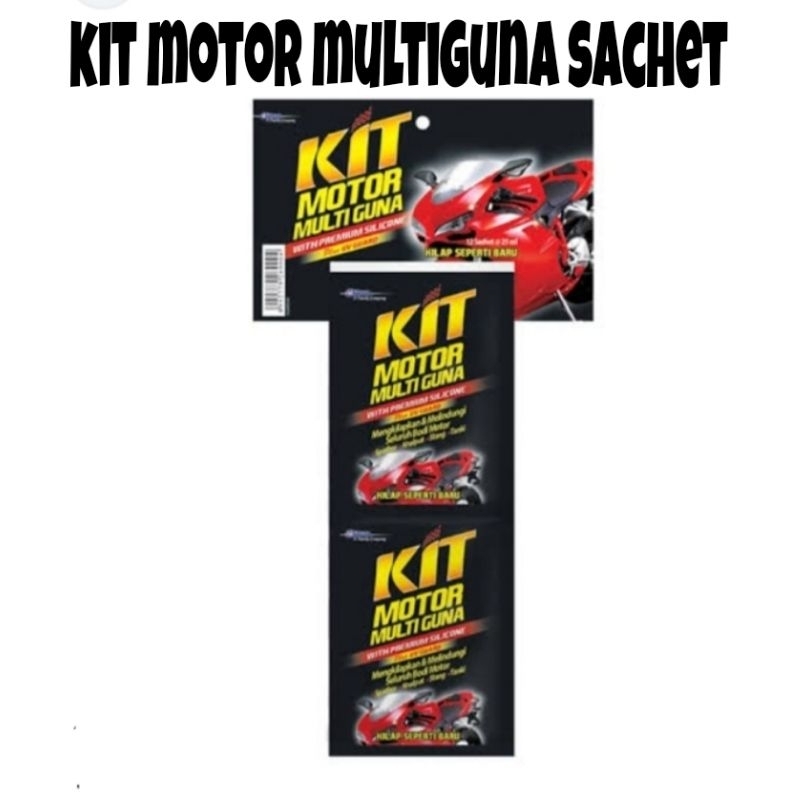 Jual KIT MOTOR MULTIGUNA SACHET 25 ML PEMBERSIH PENGKILAP BODY MOTOR ...