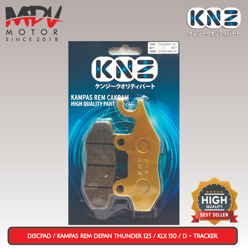 Jual DISCPAD KAMPAS REM DEPAN THUNDER 125 / KLX 150 / D - TRACKER (KNZ ...