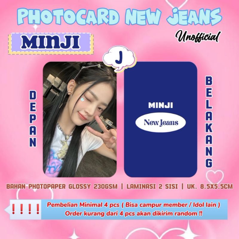 Jual Photocard NEW JEANS - MINJI / Photocard Unofficial / Photocard ...