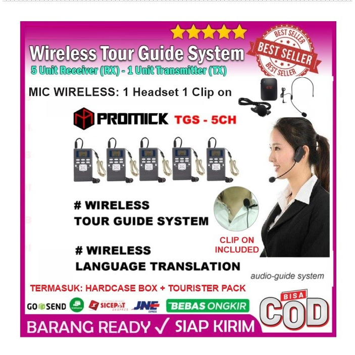 Jual Wireless Tour Guide System - Translator System - 1 Transmitter & 5 RX | Shopee Indonesia