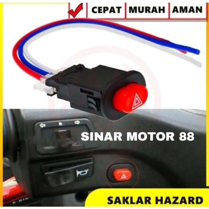 Jual Saklar Switch Tombol Lampu Hazard On Off LED Motor Mobil Sen ...