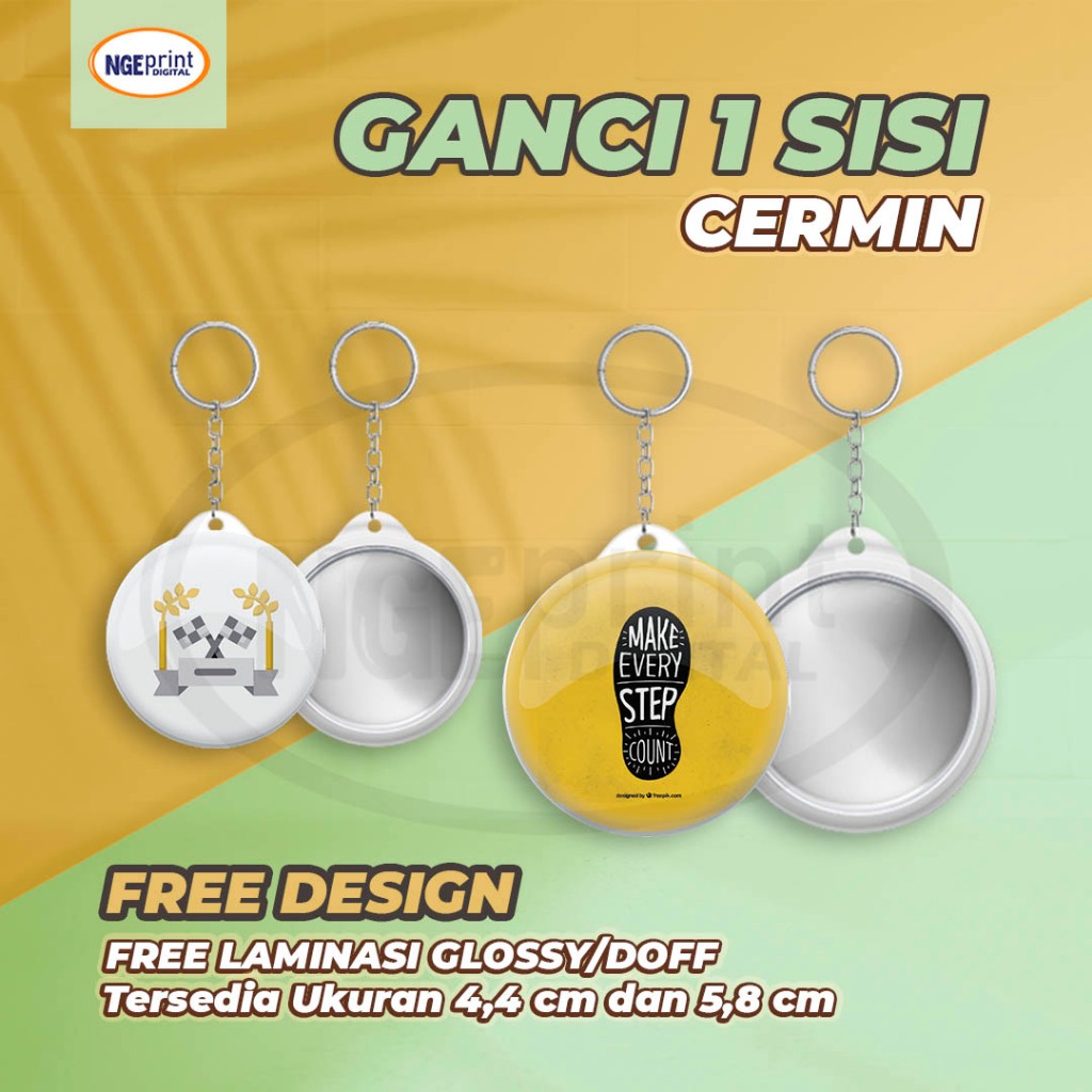 Jual Pin Gantungan Kunci Jumbo / Pin 7.5 cm / Pin 75 mm / Ganci 58 mm 2 Sisi / Ganci Cermin 44 ...