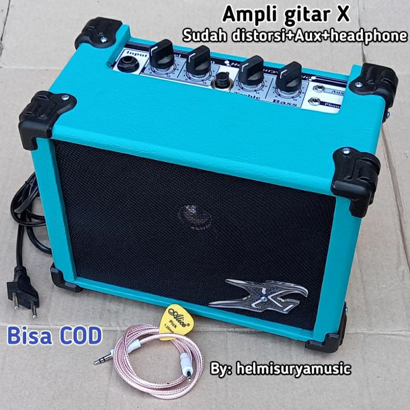 Jual Ampli gitar - ampli gitar X 4inch sudah distorsi Aux headphone ...
