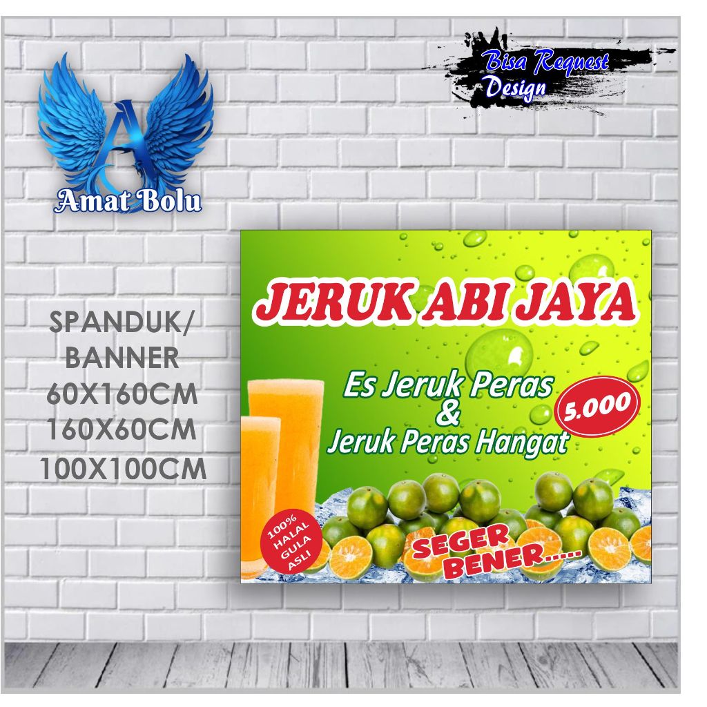 Jual BANNER MMT SPANDUK ES JERUK PERAS UKURAN 100X100 BISA REQUEST ...