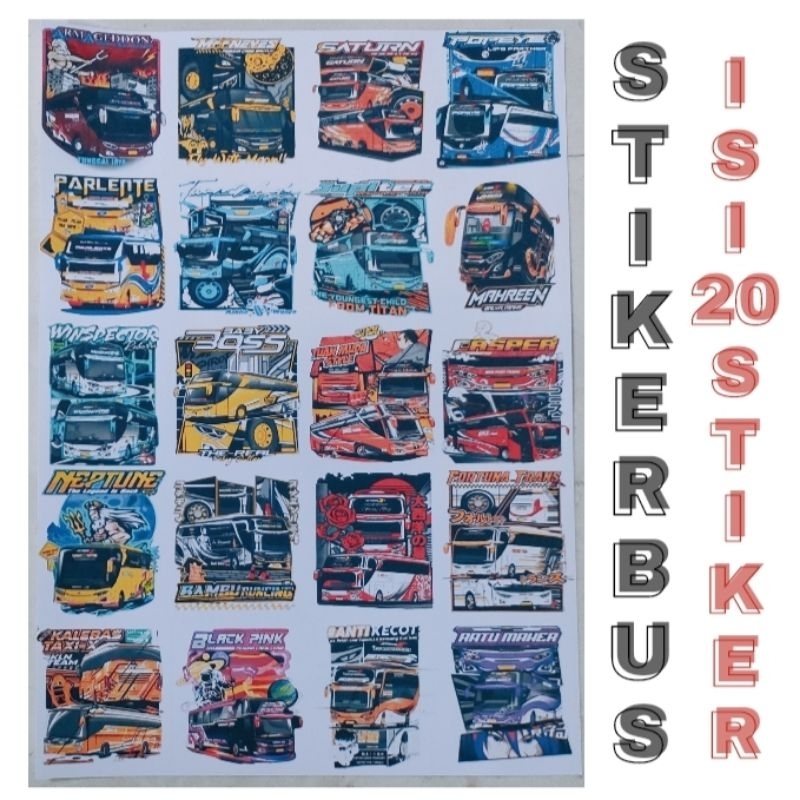 Jual stiker bus basuri kotak sticker isi banyak | Shopee Indonesia