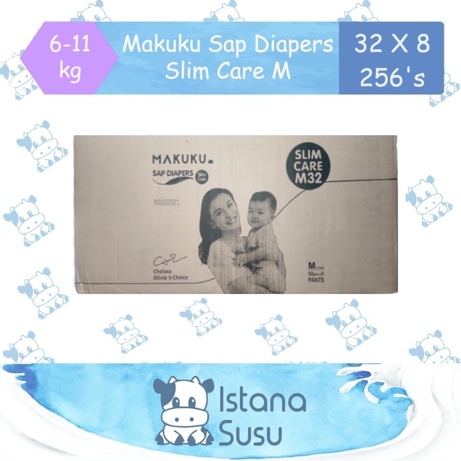 Jual KARTON Makuku SAP Diapers Slim Care Perekat/Celana NB/S/M/L/XL/XXL - ( 8 Pcs ) | Shopee ...