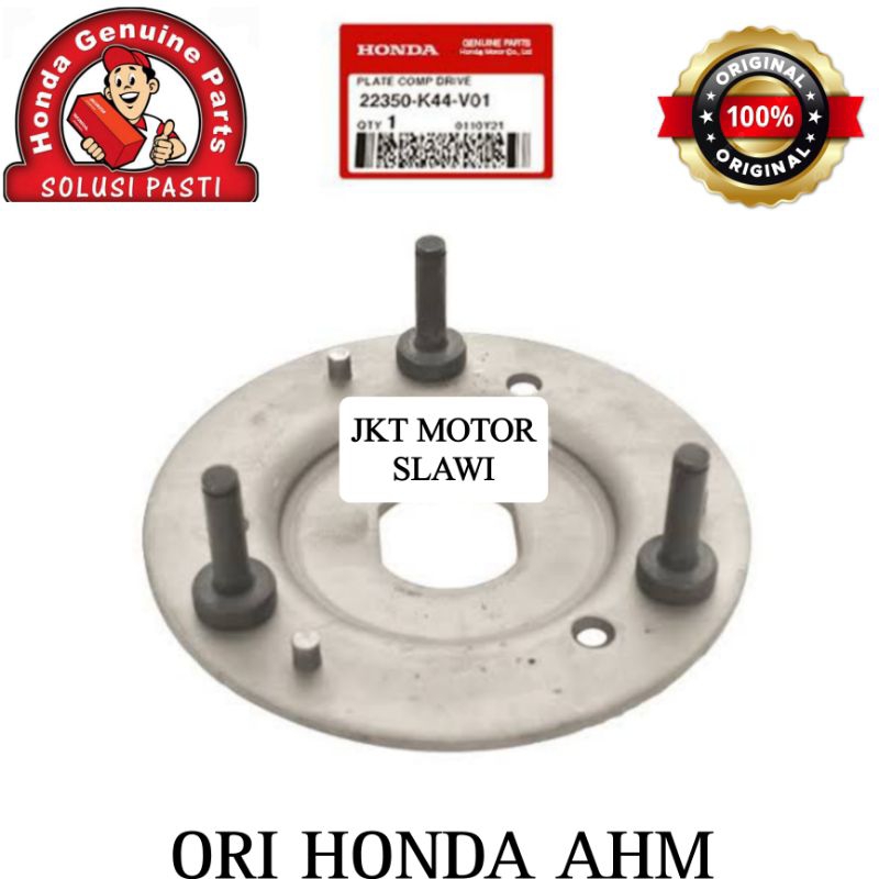 Jual 22350-K44-V01 Plate comp drive dudukan kampas kopling ganda BeAT ...