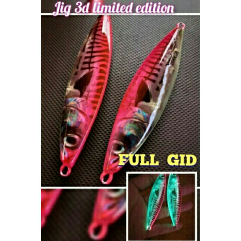 Jual metal jig 3d FULL GID biru 40g 60g 80g 150g 200g | Shopee Indonesia