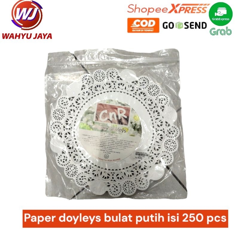 Jual paper doyleys bulat putih isi @250 pcs | Shopee Indonesia