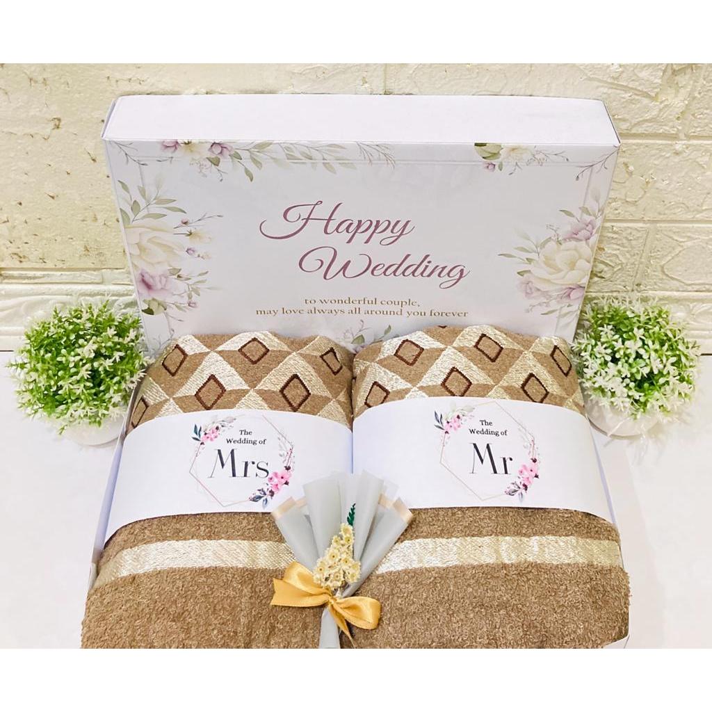 Jual Hampers Wedding /Kado Pernikahan / Handuk Pasangan Couple /Kado ...