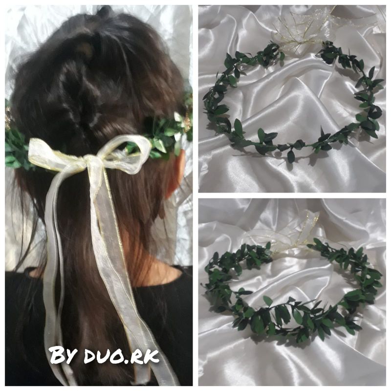 Jual BANDO MAHKOTA BUNGA TIARA RAMBUT KAWAT DAUN FLOWER CROWN ANAK DAN ...