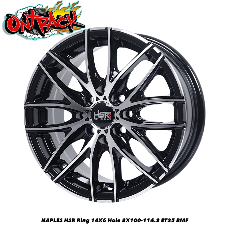 Jual Ready Velg Ring 14 HSR NAPLES Lebar 6 Pcd 4x100/4x114,3 Pelek ...