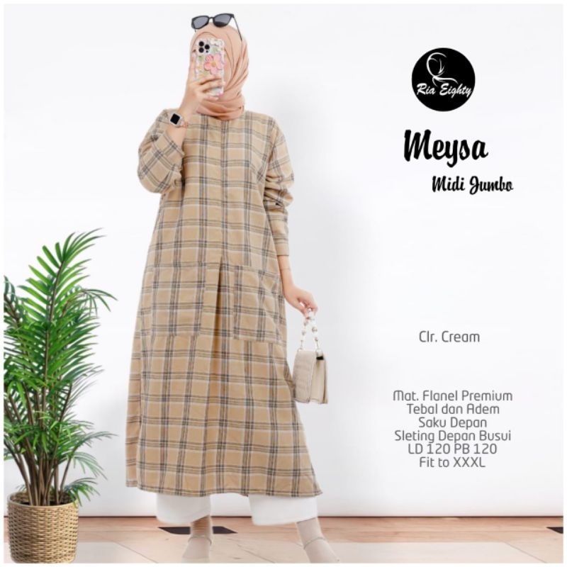 Jual Midi Oversize Meysa Midi Jumbo by Ria Eighty | Shopee Indonesia