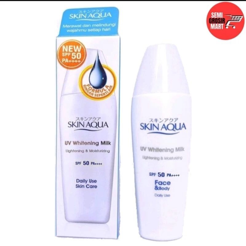 Jual Skin Aqua Sunscren Spf 50 Pa+++ Moisture Milk | Shopee Indonesia