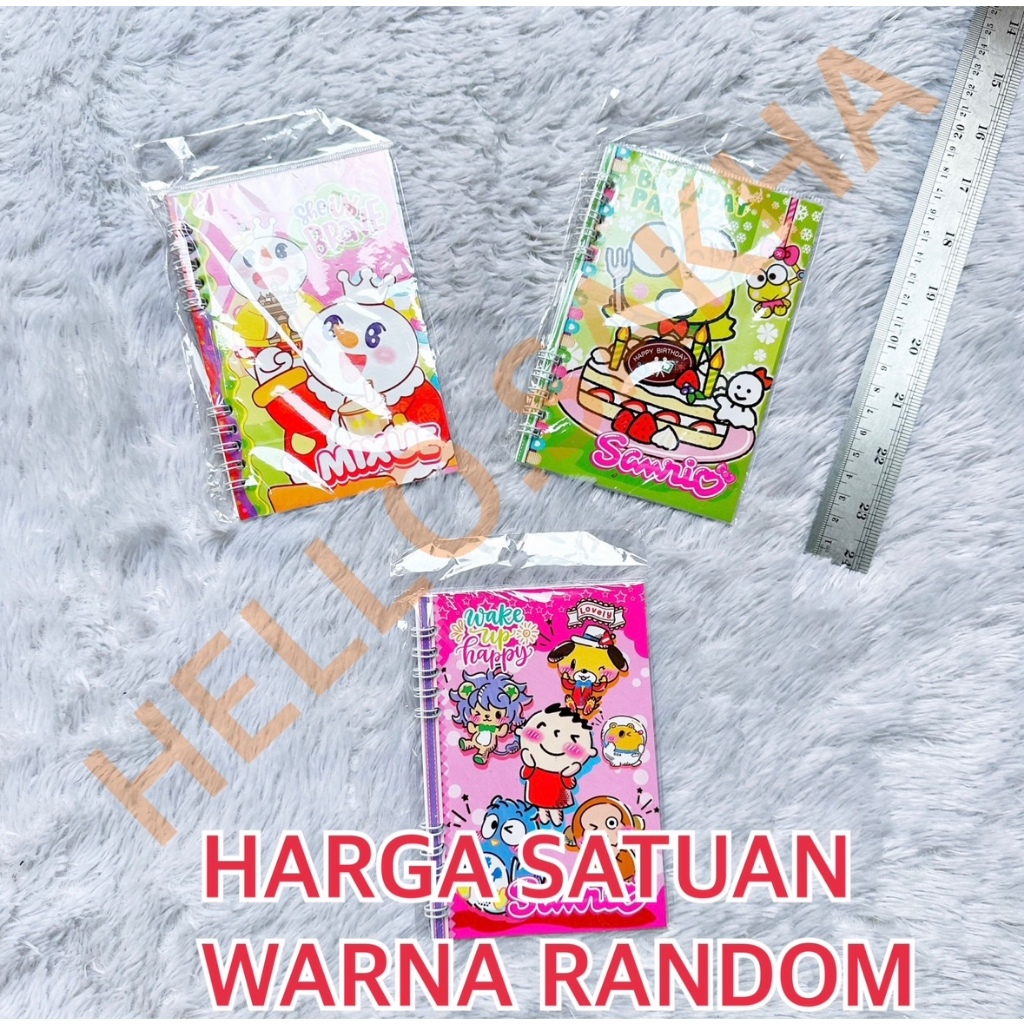 Jual MAINAN MEMO SPIRAL NOTES GAMBAR KARTUN WARNA WARNI BUKU TULIS ...