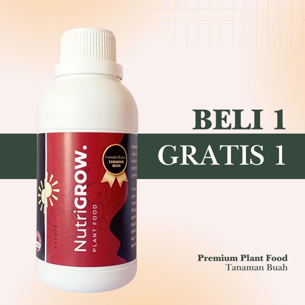 Jual NutriGrow Premium Plant Food Buah 250 ml Nutrisi Tanaman Buah ...
