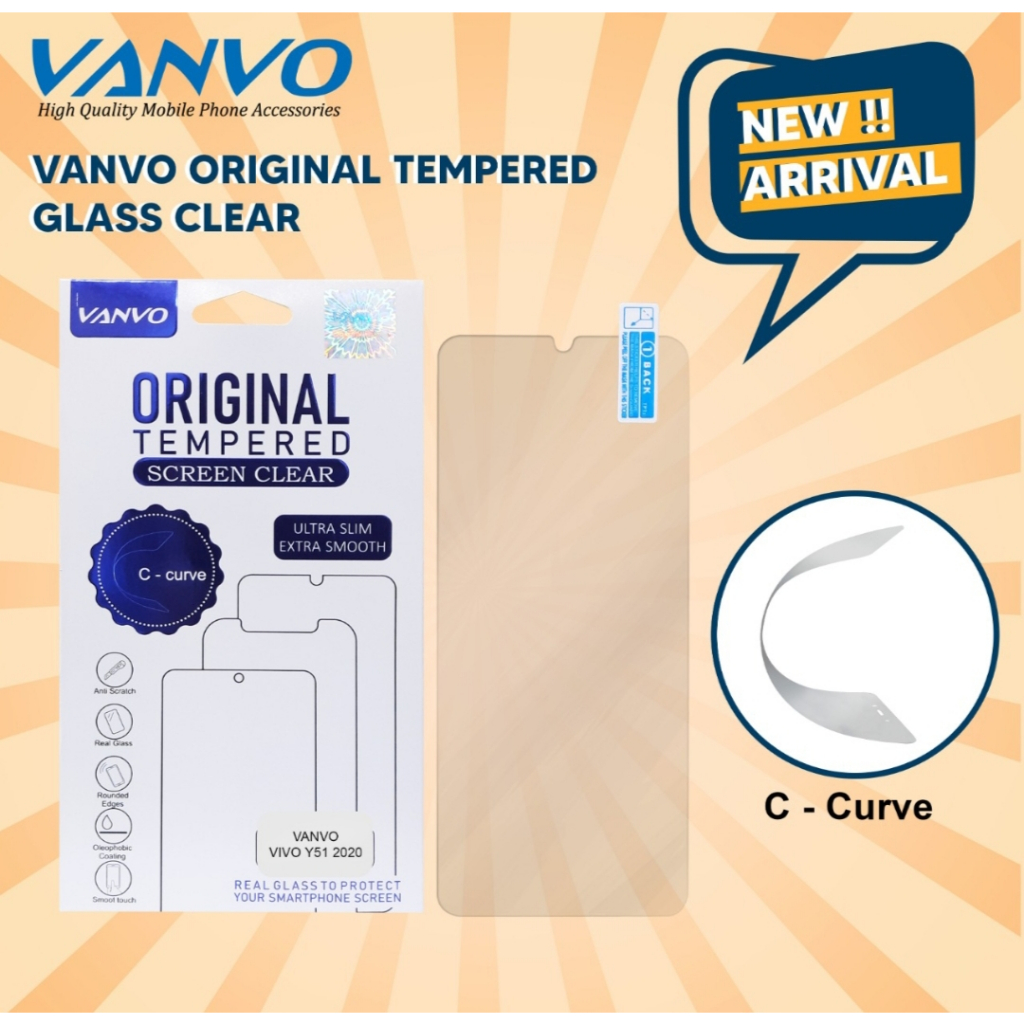 Jual VANVO Tempered Glass/ Anti Gores Handphone Screen Clear | Shopee ...