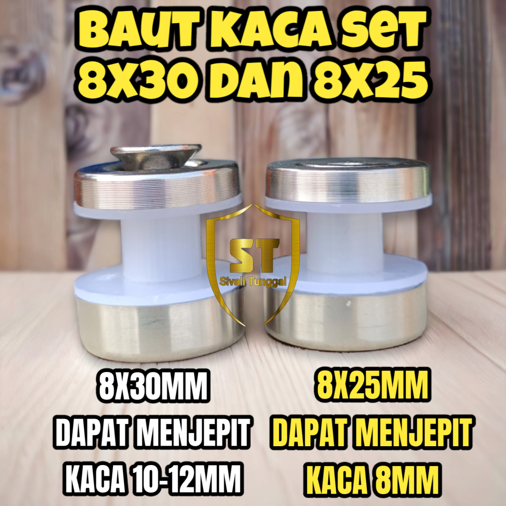 Jual BAUT KACA SET M8X25 - STAINLESS 304 - BAUT PENJEPIT KACA TIANG ...
