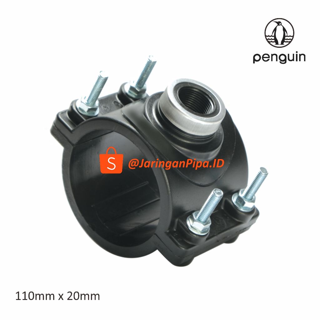 Jual Fitting HDPE Clamp Saddle Penguin 110mm x 1/2" | Shopee Indonesia