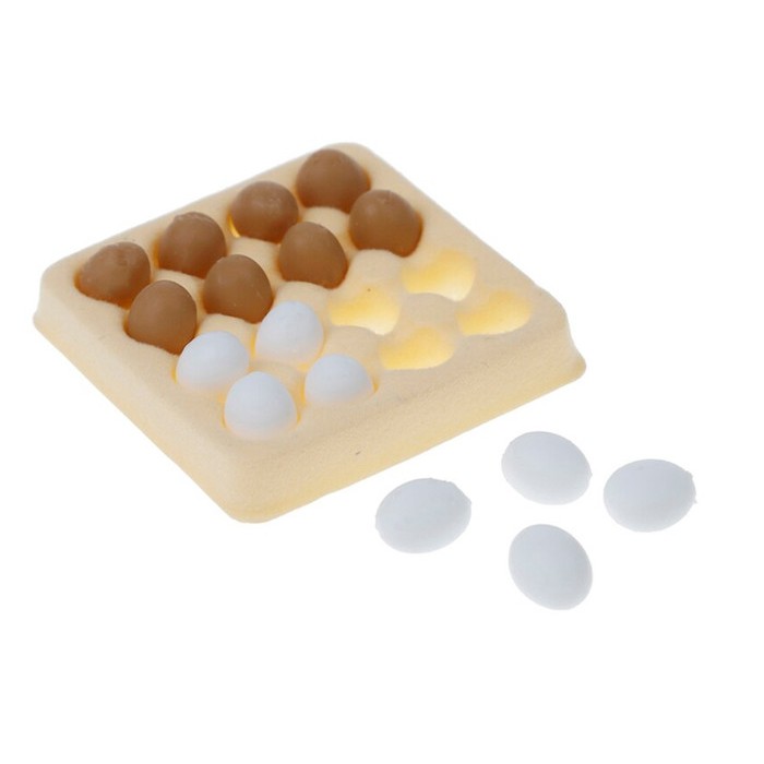 Jual Miniatur Telur dan Krat / Eggs and Tray 1:12 | Shopee Indonesia