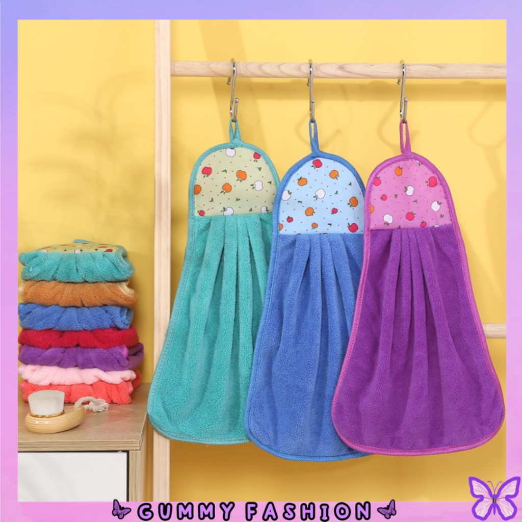 Jual •GUMMY• KA969 Kain Lap Tangan Handuk Gantung Motif Lap Wastafel ...
