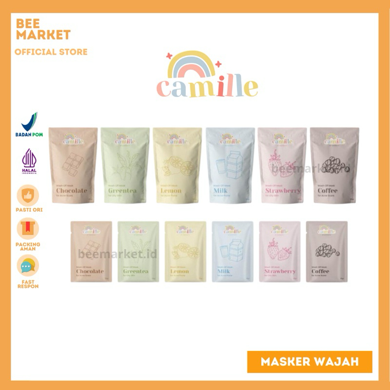 Jual CAMILLE | Beauty Wash Off Mask | Masker Wajah | 25gr & 65gr | Shopee Indonesia
