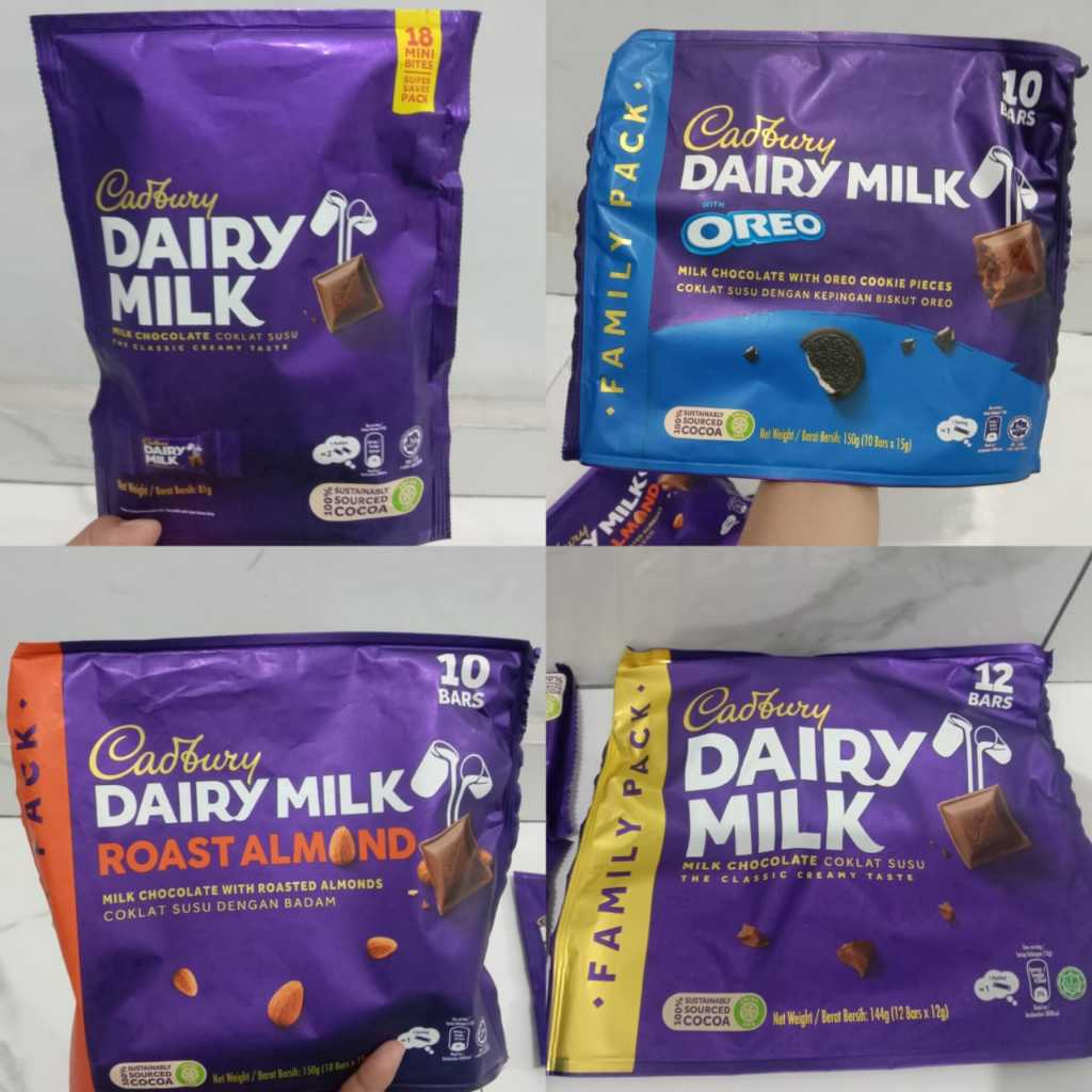 Jual Cadbury Dairy Milk / Cadbury Bites 50 Gr / Cadbury Oreo | Shopee ...