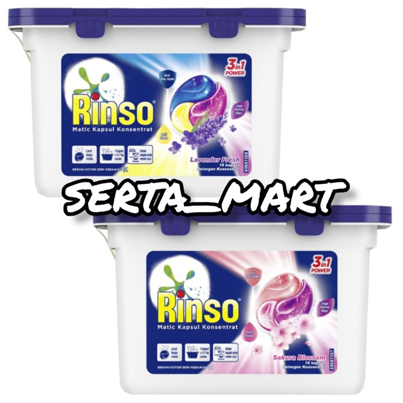 Jual Rinso Matic 3in1 16 Kapsul - Rinso Detergen Kapsul Konsentrat ...