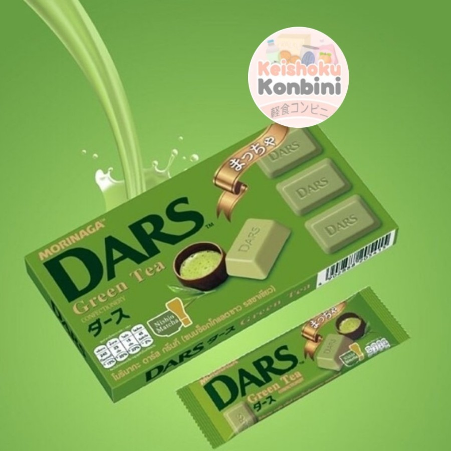 Jual Morinaga Dars Mini Chocolate Green Tea / snack jepang / coklat ...