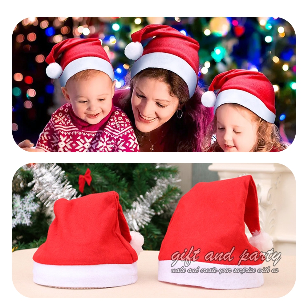 Jual Topi Natal Polos ANAK-ANAK / Topi Santa / Topi Christmas / Topi ...