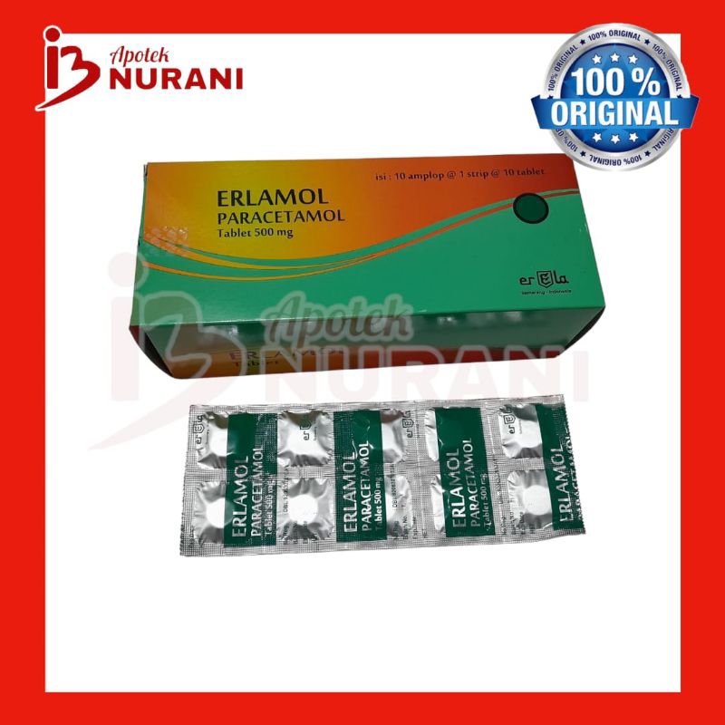Jual ERLAMOL TABLET obat untuk demam dan nyeri | Shopee Indonesia