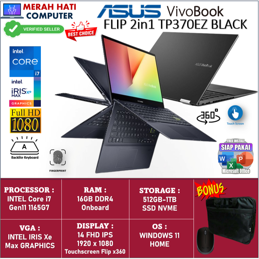 Jual LAPTOP 2IN1 ASUS VIVOBOOK 14 FLIP TP470EZ INTEL I7 1165G7 16GB ...