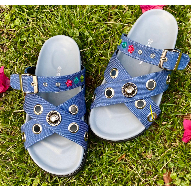 Jual Denim Diamond Sandal Series (Sandal Wanita) | Shopee Indonesia