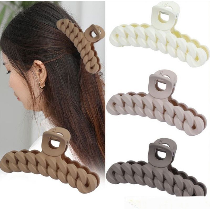 Jual M.O Jepit Rambut Motif Rantai Hair Claw Clip Women Korea Dewasa ...