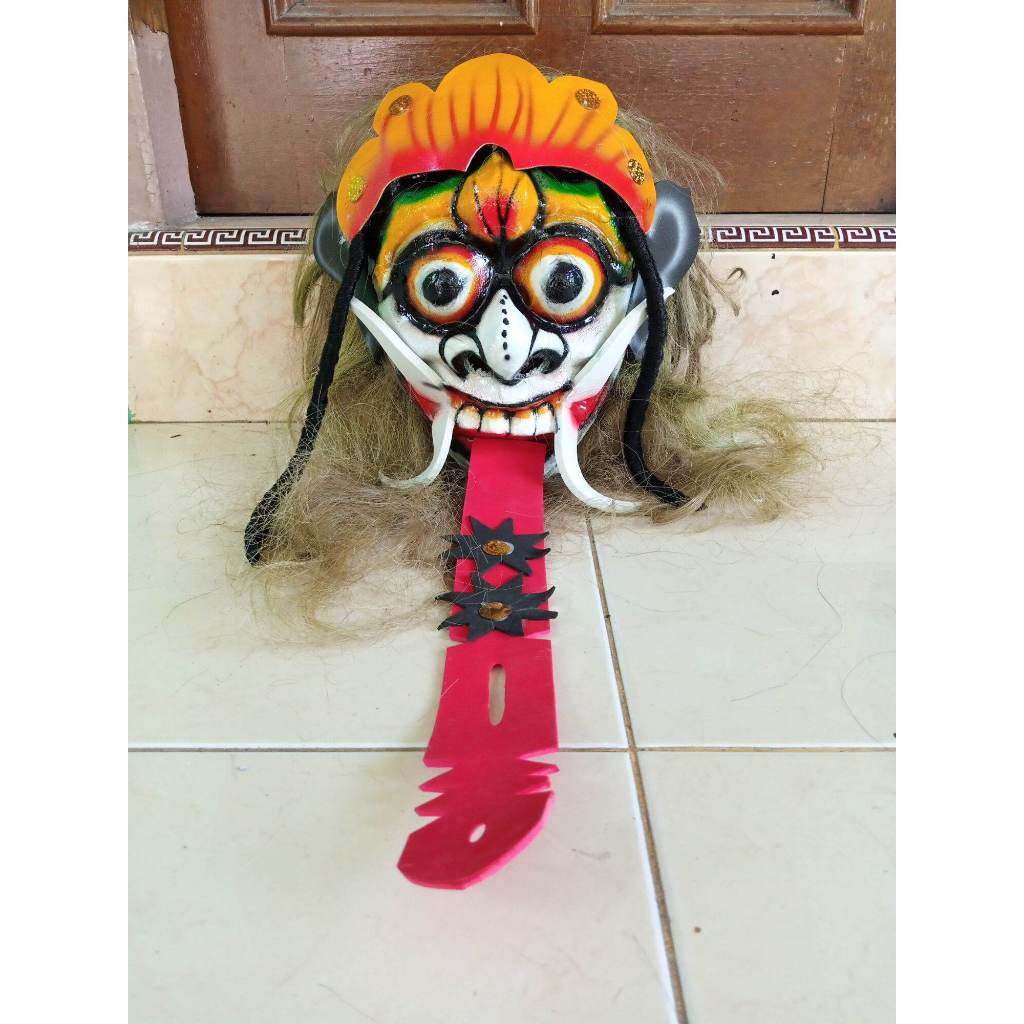 Jual Topeng Leak Bali / Topeng buto bahan mika rambut panjang / mainan ...