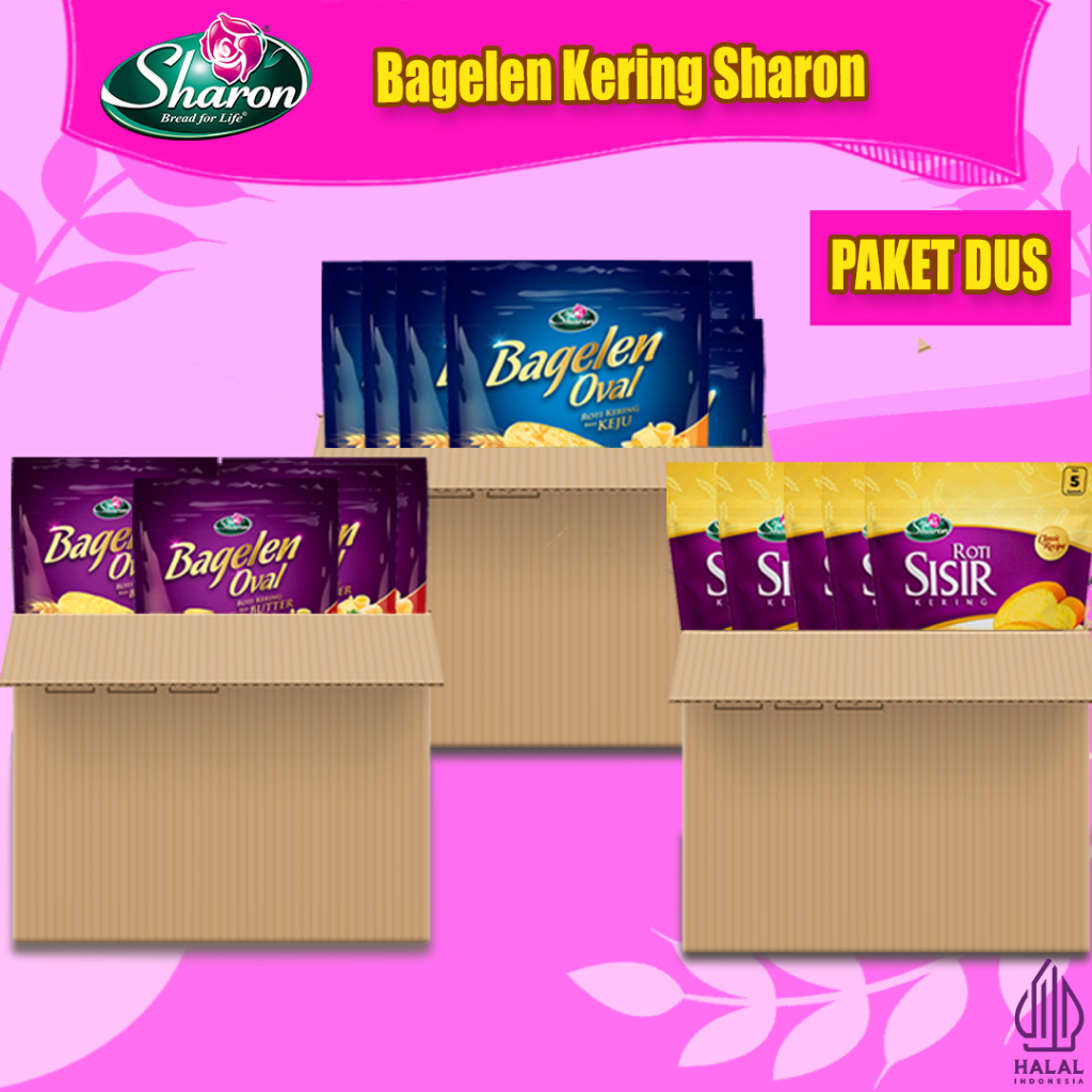 Jual ( PAKET DUS ) Roti Kering Bagelen Sharon Bakery 200gr | Shopee ...