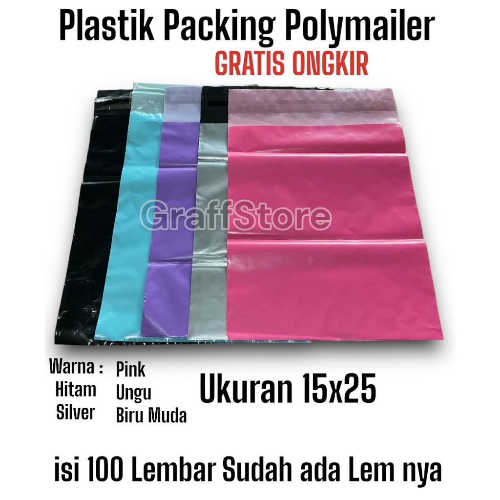 Jual Plastik Packing Olshop Polymailer 15x25 plastik bungkus paket ada ...