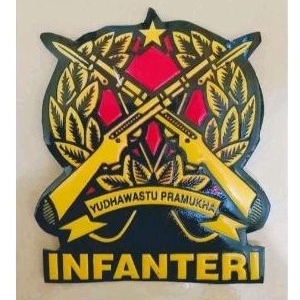 Jual Stiker Embos Timbul Logo INFANTERI | Shopee Indonesia
