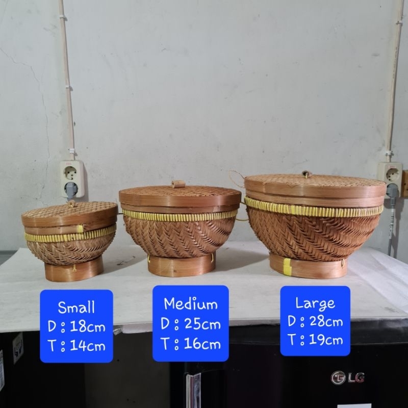 Jual Bakul bambu + tutup Besar (large) | Shopee Indonesia
