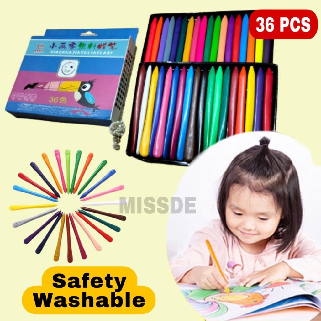 Jual Crayon Anti Air Anti Kotor Isi 36 Pcs / Crayon Lab Non Toxic ...