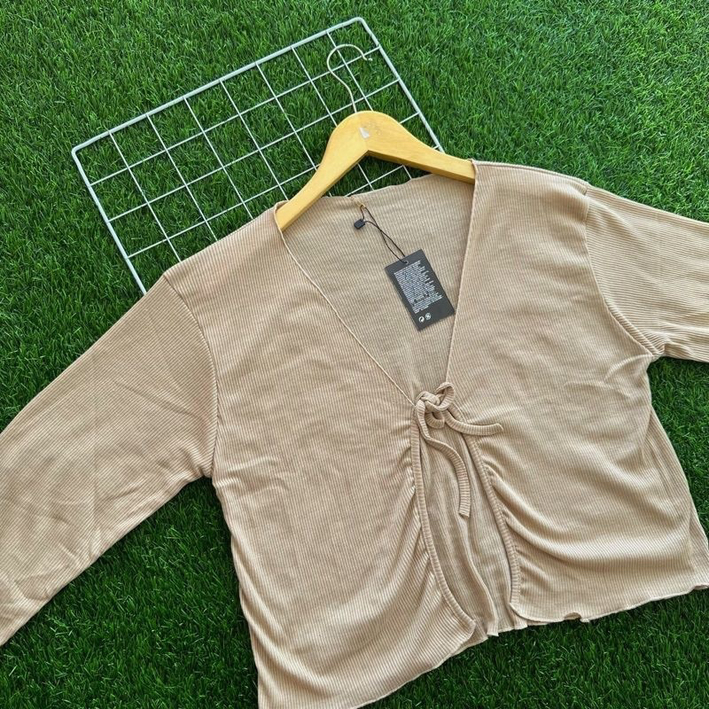 Jual Cardigan Tali Knit Wanita | outer Wanita Crop Koren Style | Shopee Indonesia