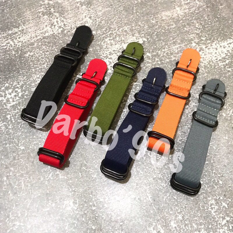 Jual Tali Nato Zulu Canvas Black Ring Tali Nato Kanvas Premium Class 18 ...