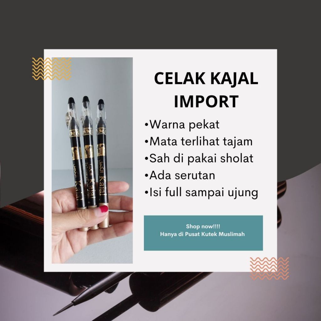Jual CELAK KAJAL EYELINER ASLI IMPORT ARAB SAUDI 100% TUTUP SERUT ...