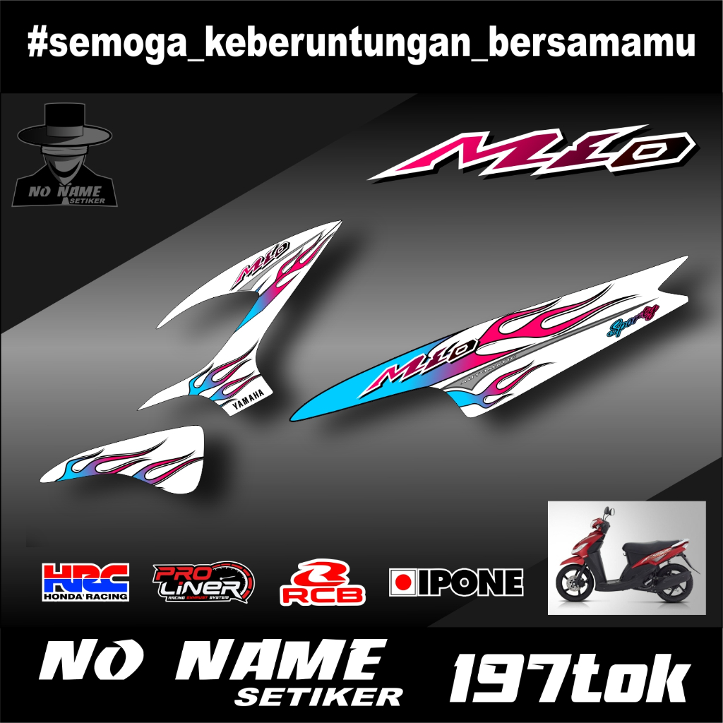 Jual Stiker Striping Mio 110 Smile/Sporty Variasi API (197tok) 2008 ...