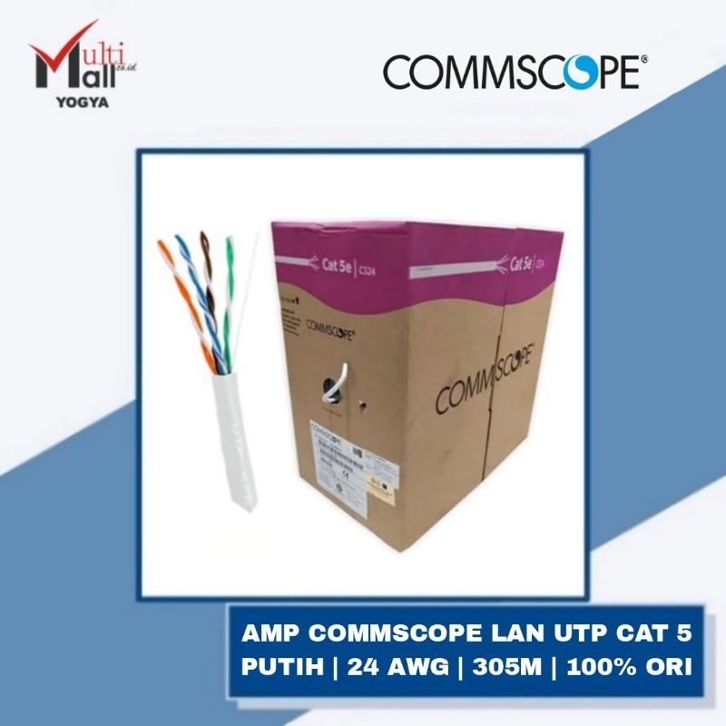 Jual Commscope Kabel LAN UTP CAT 5e Cat 5 24AWG 305 Meter 100% Original ...