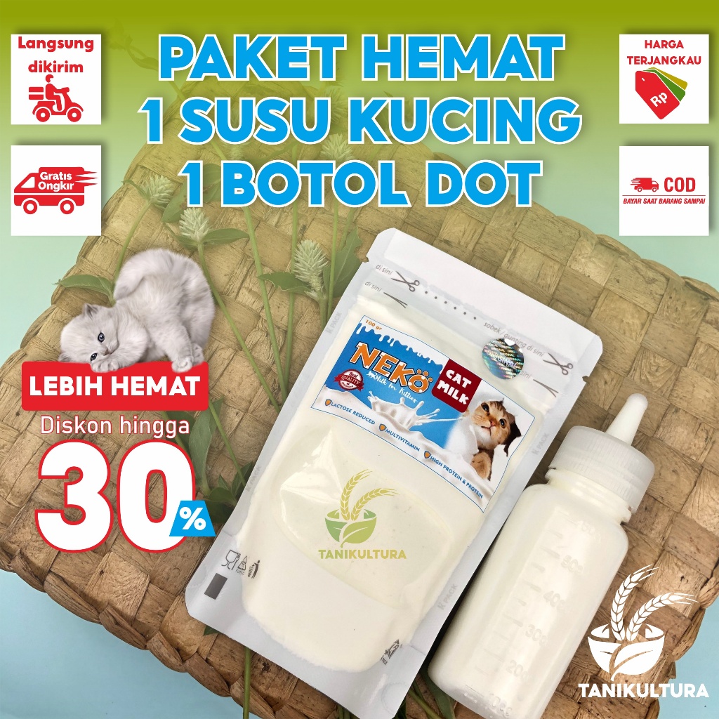 Jual Dot Kucing + Susu Kucing Baru Lahir Paket Hemat Susu dan Dot ...