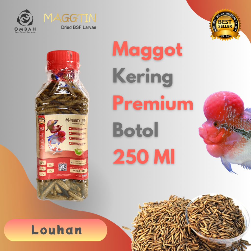 Jual Maggot Kering Kualitas Premium Grade A - Kemasan Botol 250 Ml ...